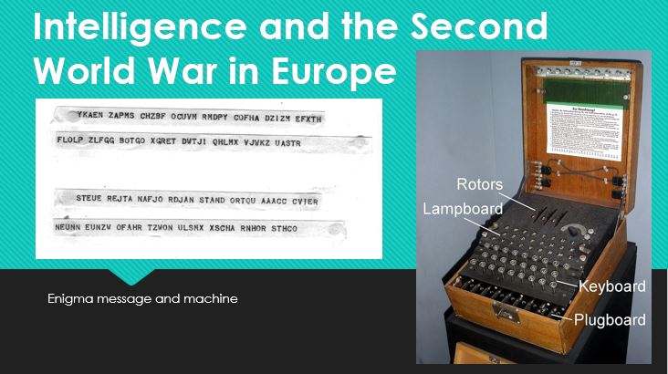 Unit 13 and 14: Intelligence and the Second World War